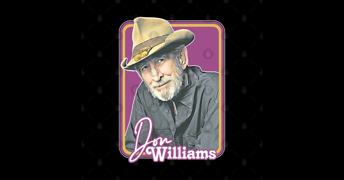 Don Williams /\/ Retro Style Fan Design - Don Williams - Sticker ...
