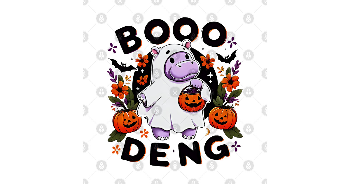Boo Deng Moo Deng Cute Halloween Moo Deng 2024 Halloween - Boo Deng - T ...