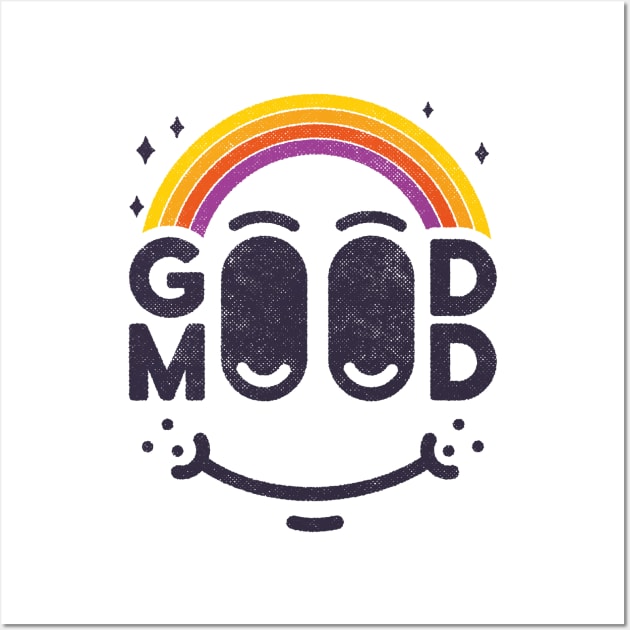 Positive Good Mood rainbow happy face - Good Mood - Posters and Art ...