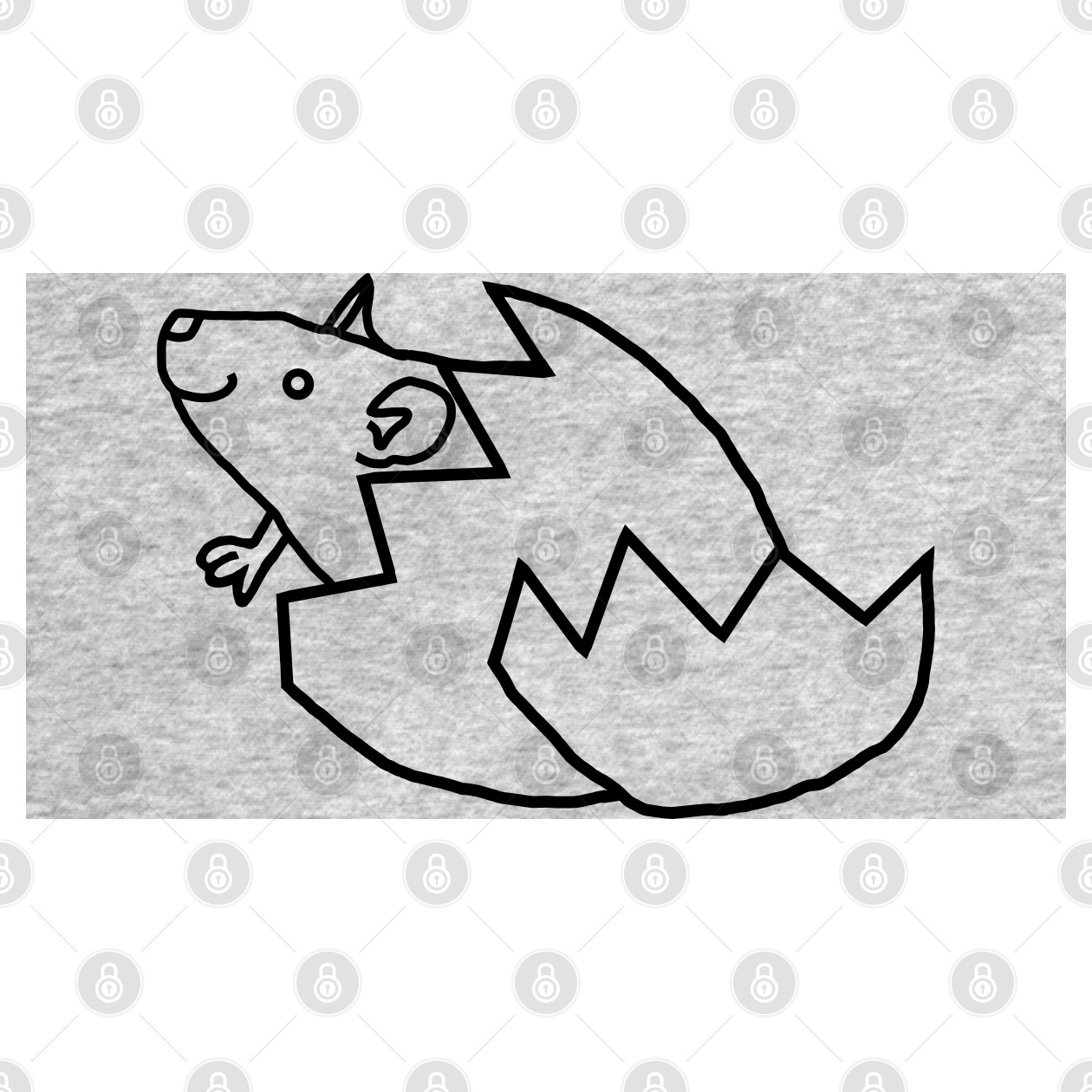 Cute Rat Hatching from Easter Egg Outline - Easter - T-Shirt | TeePublic