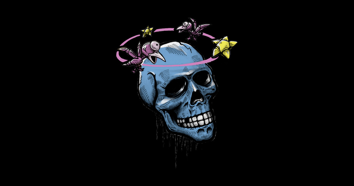 Dizzy Skull - Skull - Sticker | TeePublic