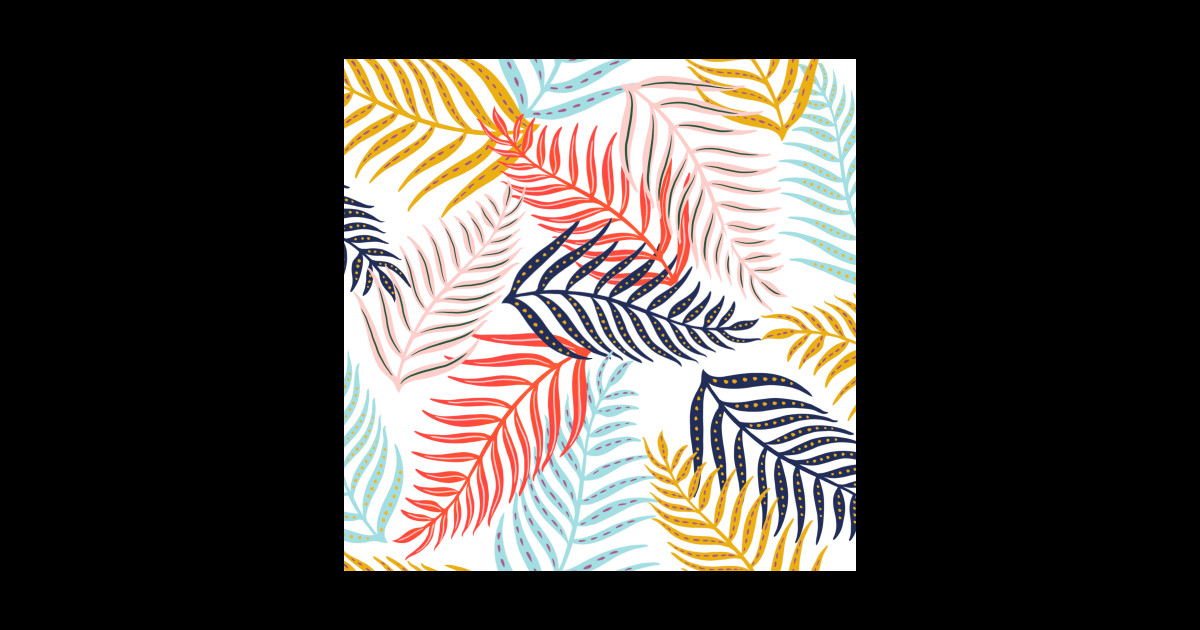 Palm leaf pattern - Palm Leaf - Sticker | TeePublic