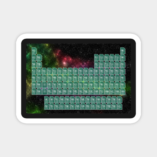 Periodic Table in SPACE! - Periodic Table - Magnet | TeePublic