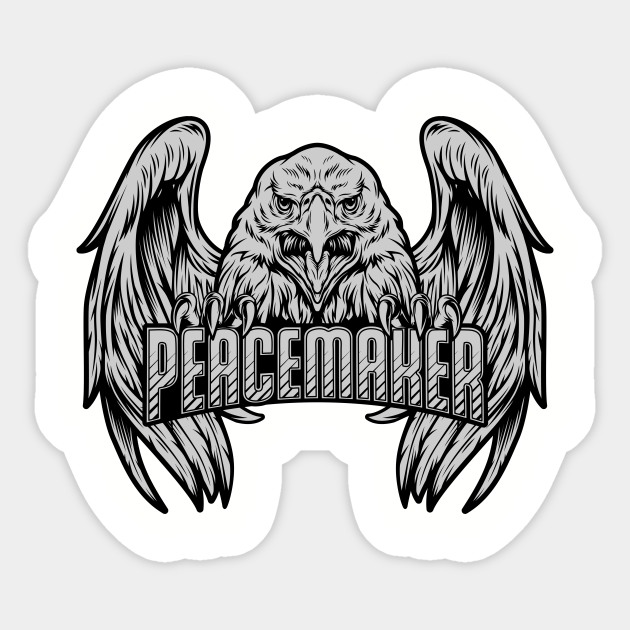 Peacemaker Eagly monochrome - Peacemaker - Sticker | TeePublic