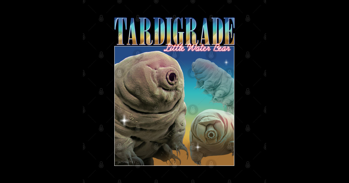 Tardigrade retro fan T-shirt - Tardigrade - Posters and Art Prints ...