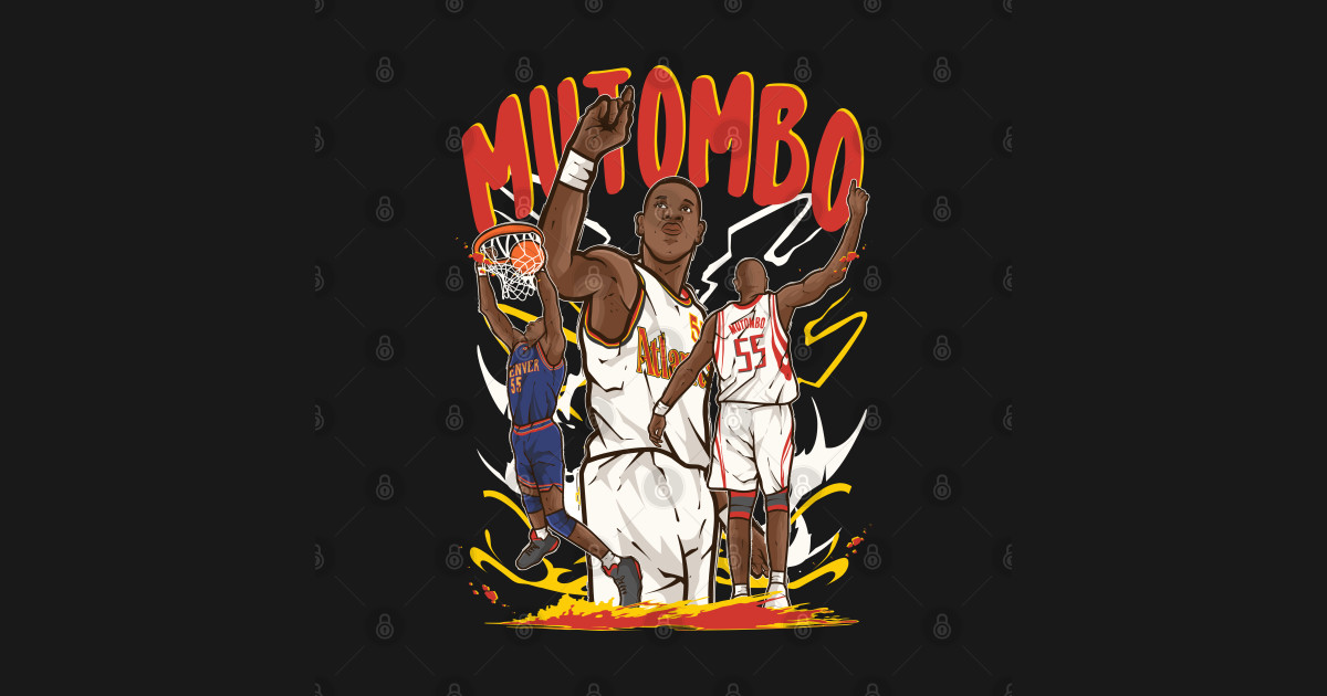 Dikembe Mutombo Cartoon - Dikembe Mutombo - T-Shirt | TeePublic