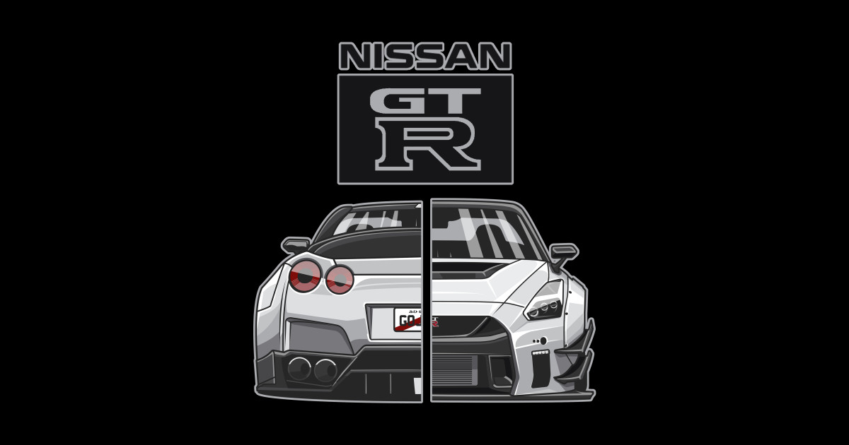 Widebody Nissan Skyline GTR R35 - Cars - Sticker | TeePublic