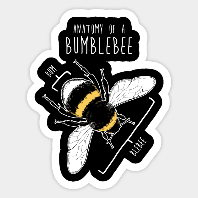 Bumblebee Anatomy - Bumblebee - Sticker | TeePublic