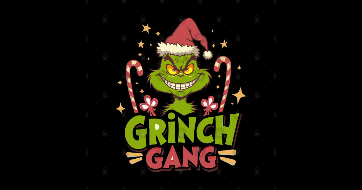 Grinch Gang Funny Christmas - Grinch Gang - Sticker | TeePublic