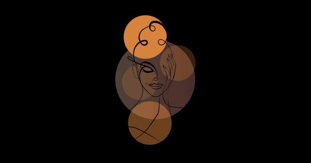Minimalist Woman One Line Art Drawing Woman Line Art Sticker