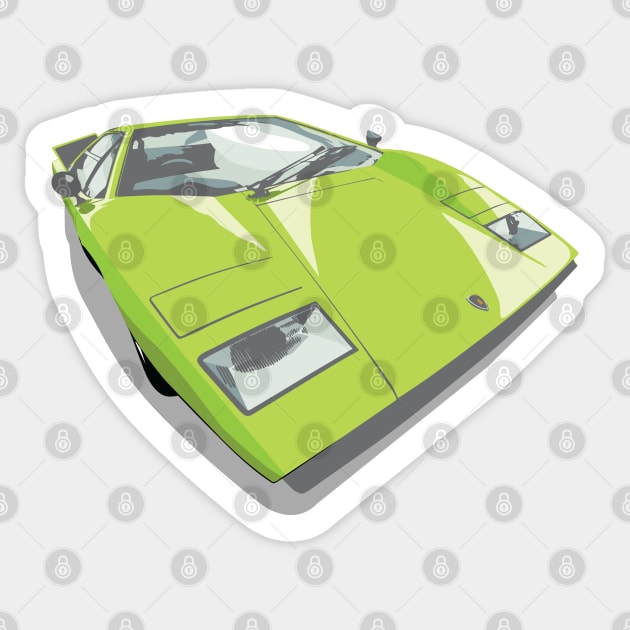 1970s Lamborghini Countach - Lamborghini Countach - Sticker | TeePublic