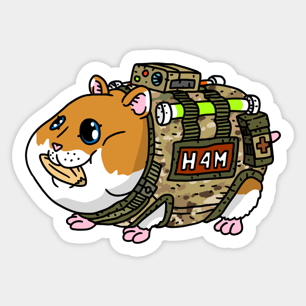 tactical hamster. - Hamster - Sticker | TeePublic