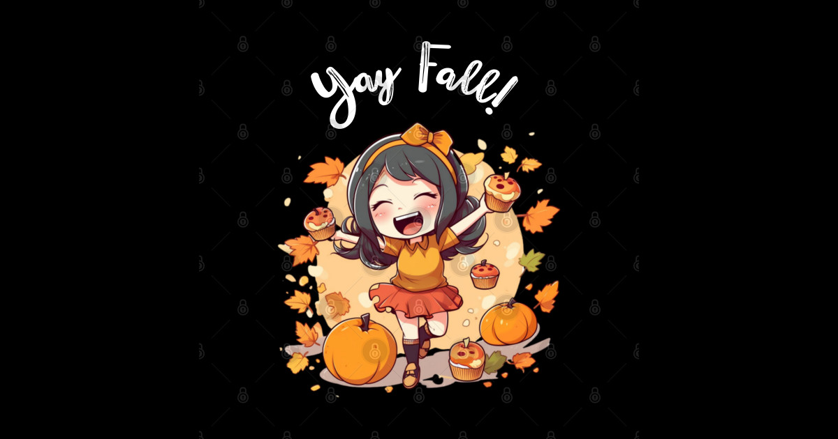 Fall for Our Adorable Chibi Art - Cute and Cozy Autumn Vibes, Yay FALL ...