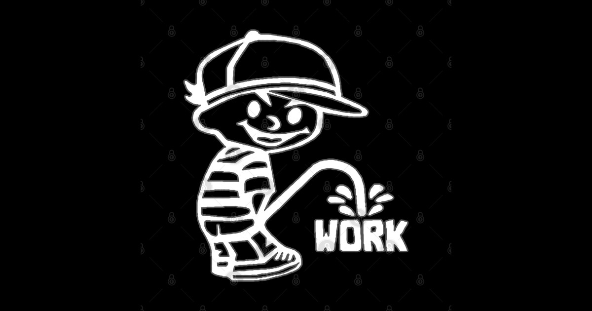 Calvin Funny Work Sticker - Calvin Funny Work Sticker - Sticker | TeePublic