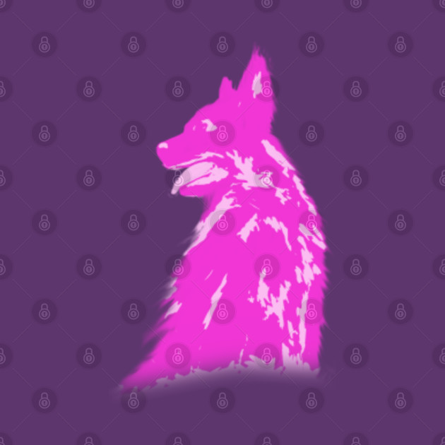 Colorful Animals - Magenta Dog - Dog Lover - T-Shirt | TeePublic