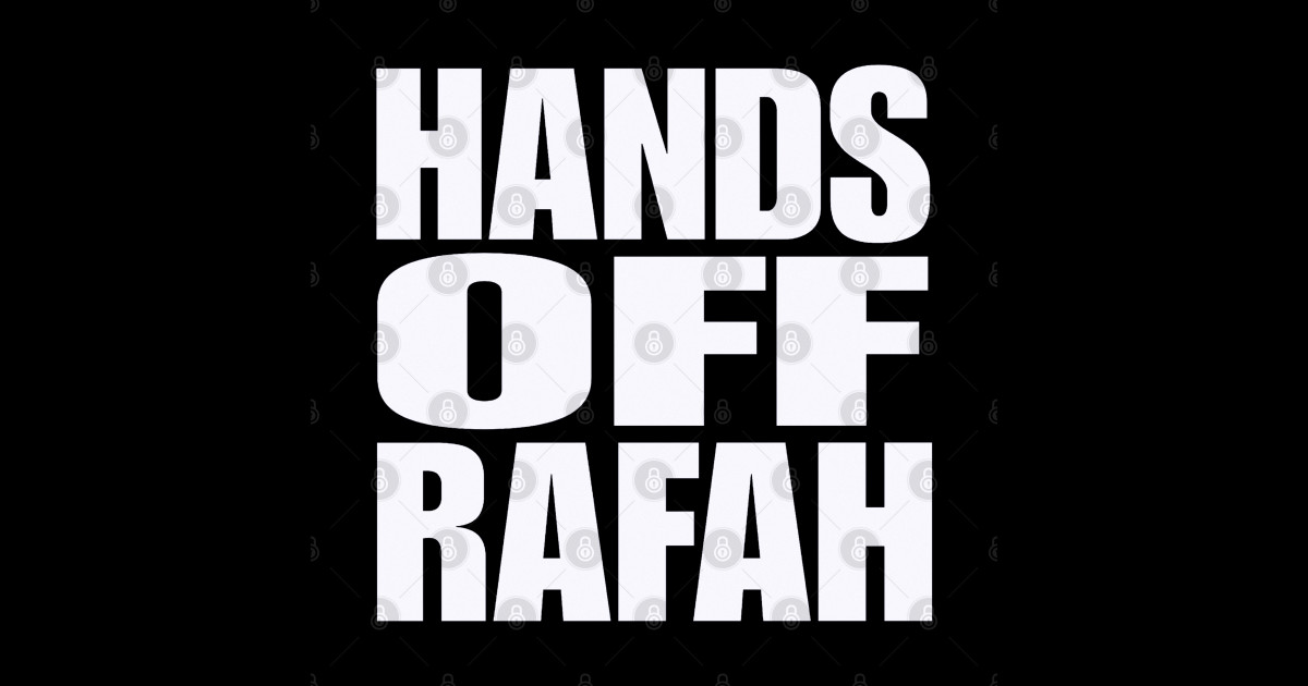 Hands Off Rafah - White - Double-sided - Rafah Palestine - Sticker ...
