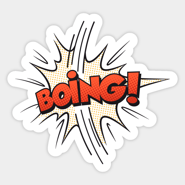 Boing Comic Book Text - Pop Art - Sticker | TeePublic
