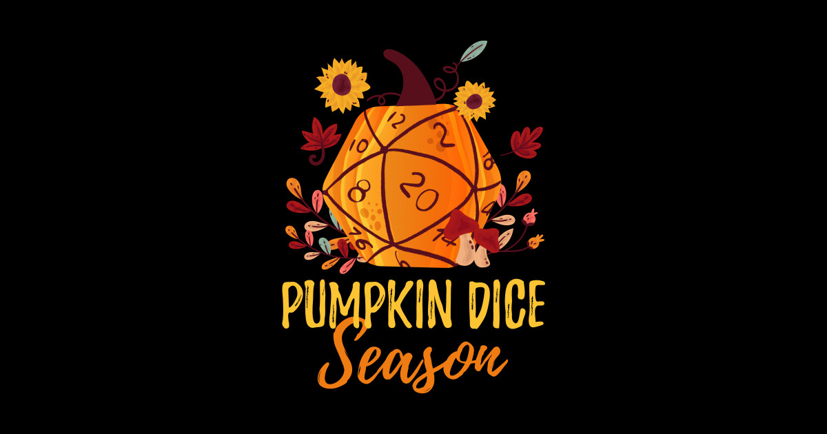 D&D Pumpkin Dice Season - Dungeons And Dragons - Sticker | TeePublic