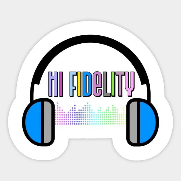 MUSIC Hi Fidelity Equalizer Bars Headphones - Music - Sticker | TeePublic