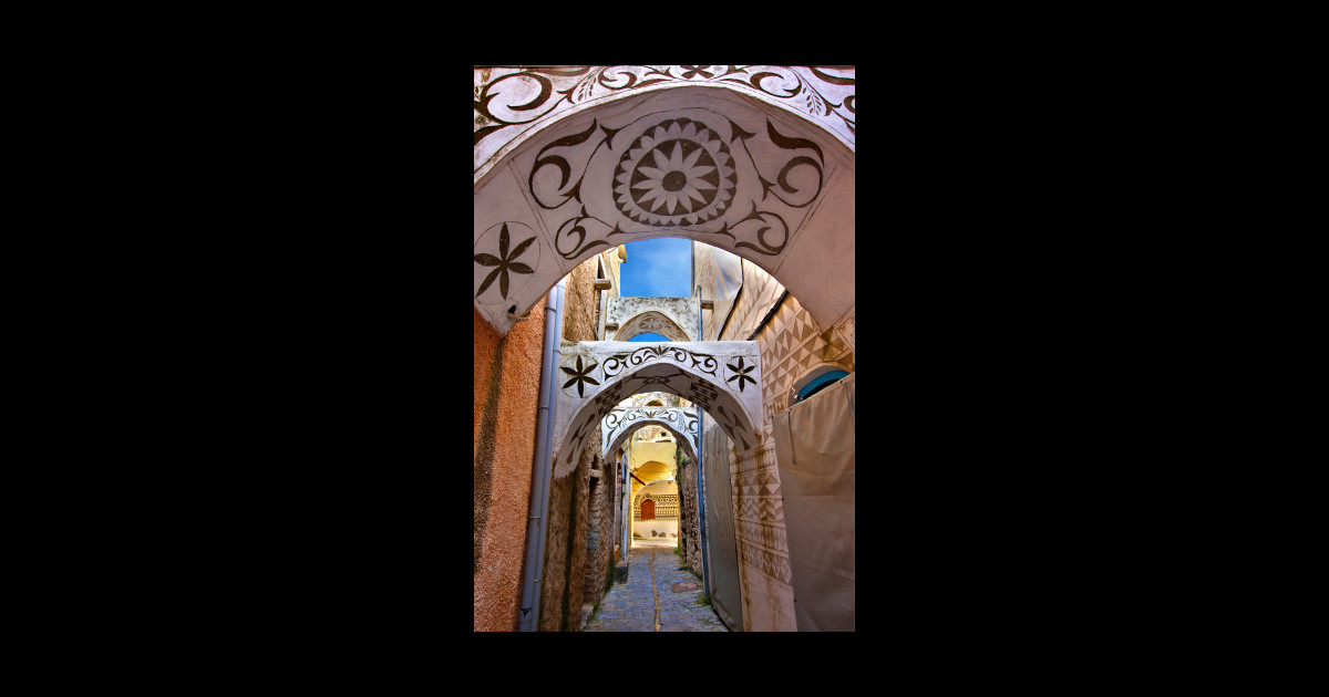 Pyrgi, the "painted" village - Chios island - Greece - Sticker | TeePublic