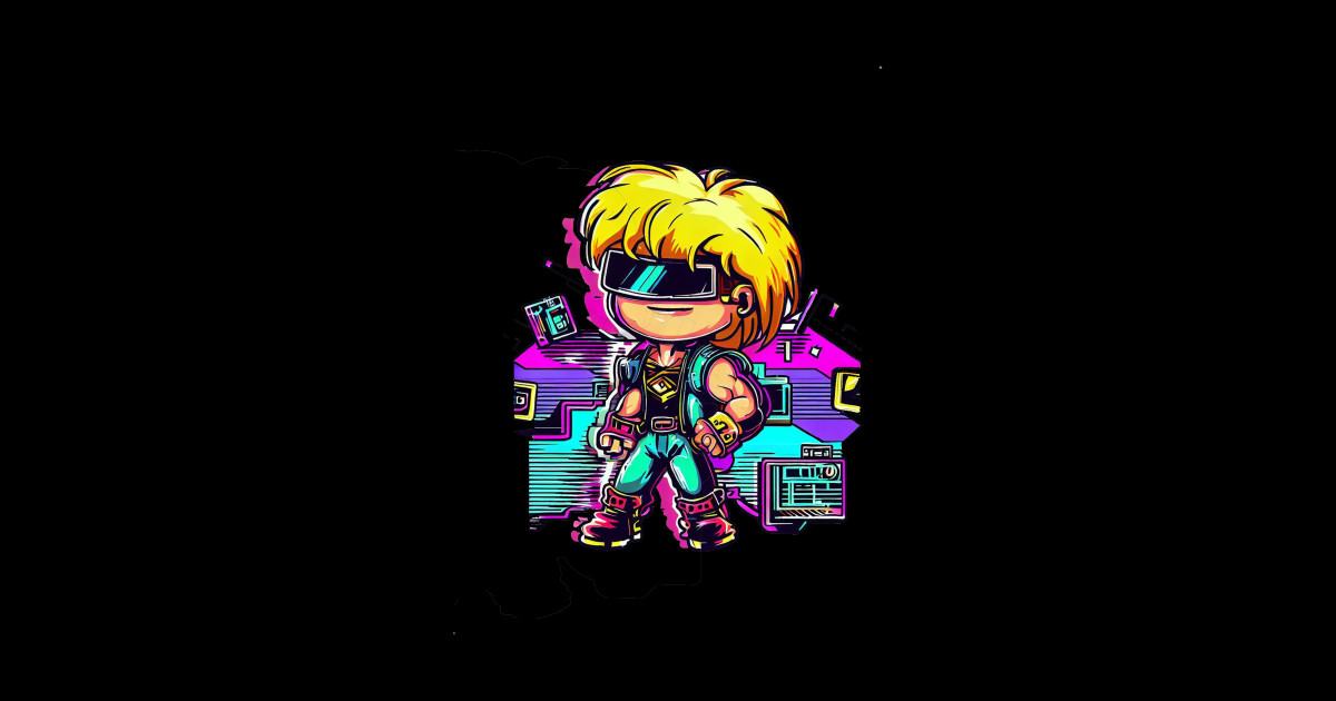 Cyberpunk Cartoon Character - Cyberpunk - Sticker | TeePublic