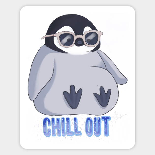 Chill Out - Penguin - Sticker | TeePublic