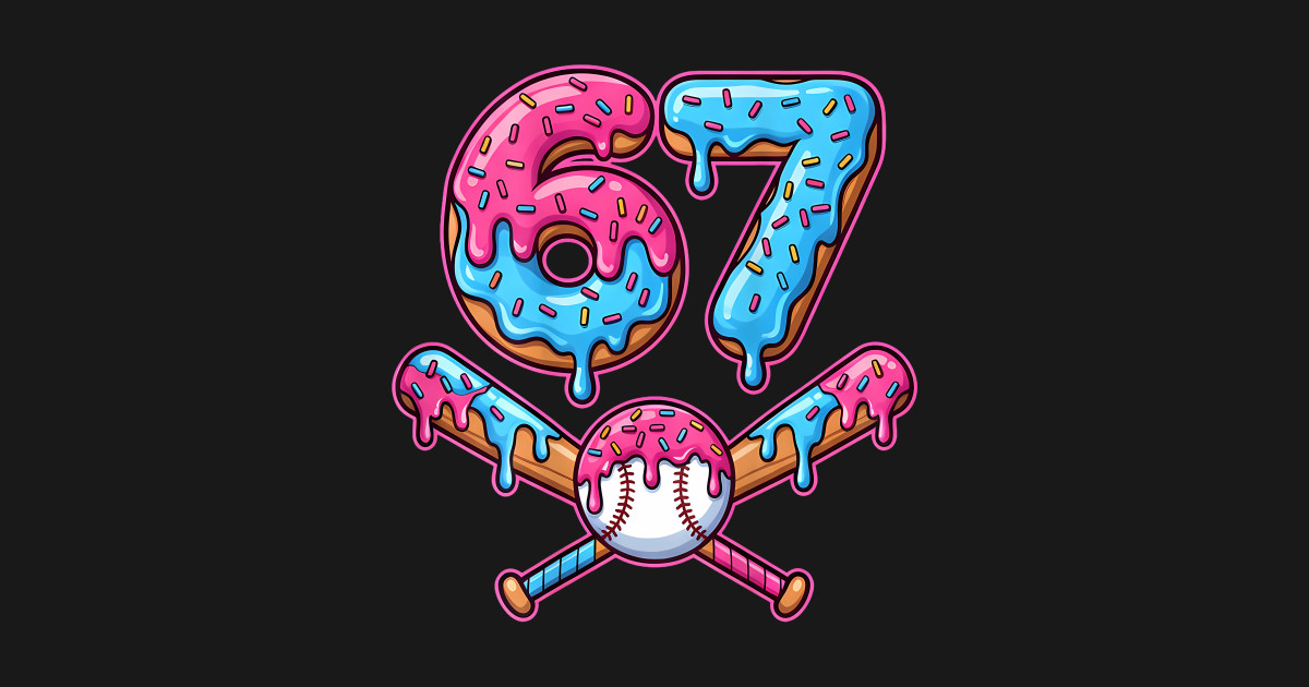 67 Ice Cream Drip Meme Funny Six Seven Gen Alpha On Back - 6 7 Meme - T ...