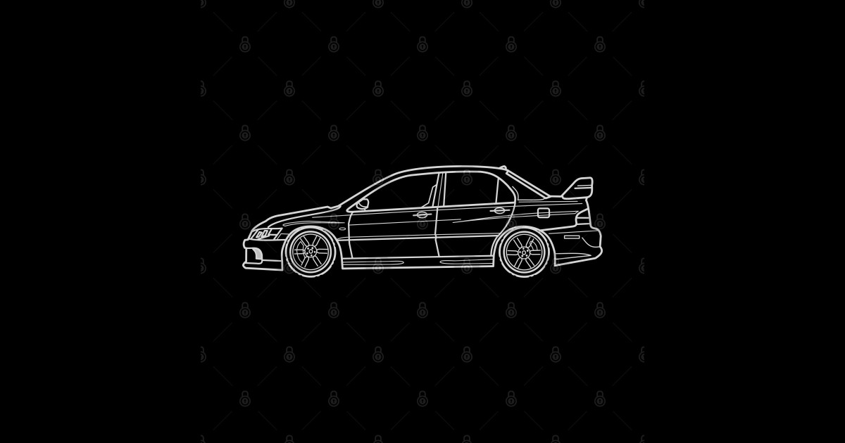 Mitsubishi Evo IX supercar - Mitsubishi Evo - Posters and Art Prints ...