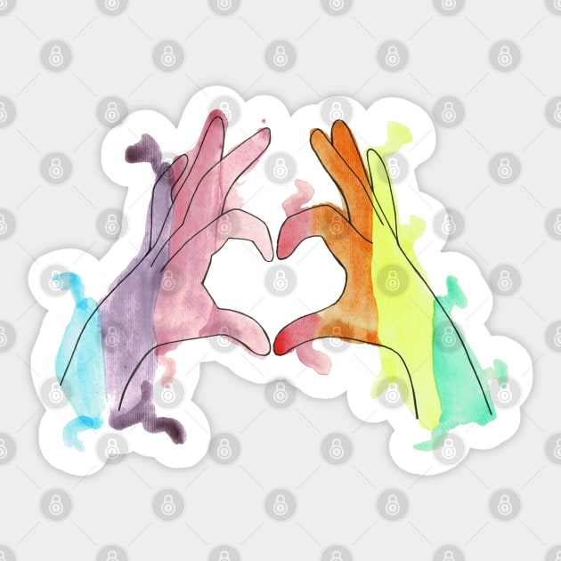 Pride Hands - Pride - Sticker | TeePublic