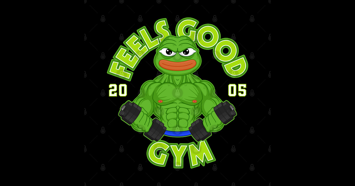 Feels Good Gym - Pepe The Frog - Sticker | TeePublic