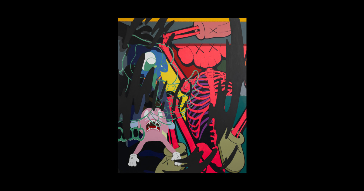 pink bone - Kaws - Sticker | TeePublic