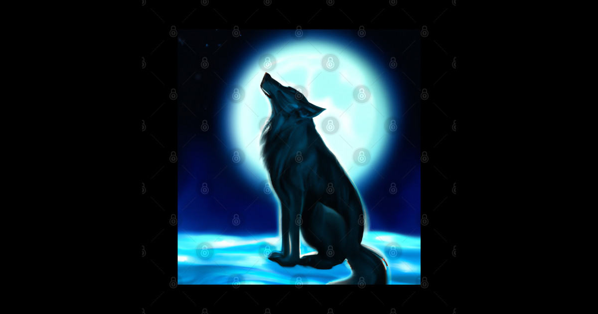 Wolf moon - Wolf Moon - Sticker | TeePublic