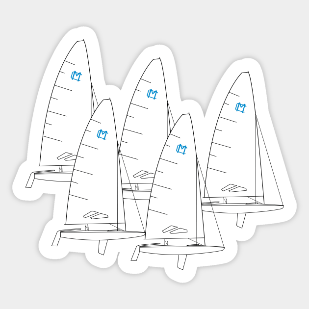 MC Scow Sailboats Racing - Mc Scow Sailboats Racing - Sticker | TeePublic