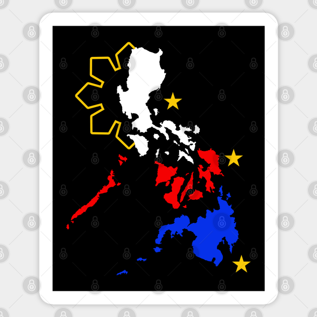 Philippine Map - Philippines Map - Sticker | TeePublic
