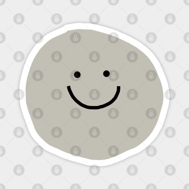 Cute Grey Smiley Face Emoji - Smiley Face - Magnet | TeePublic
