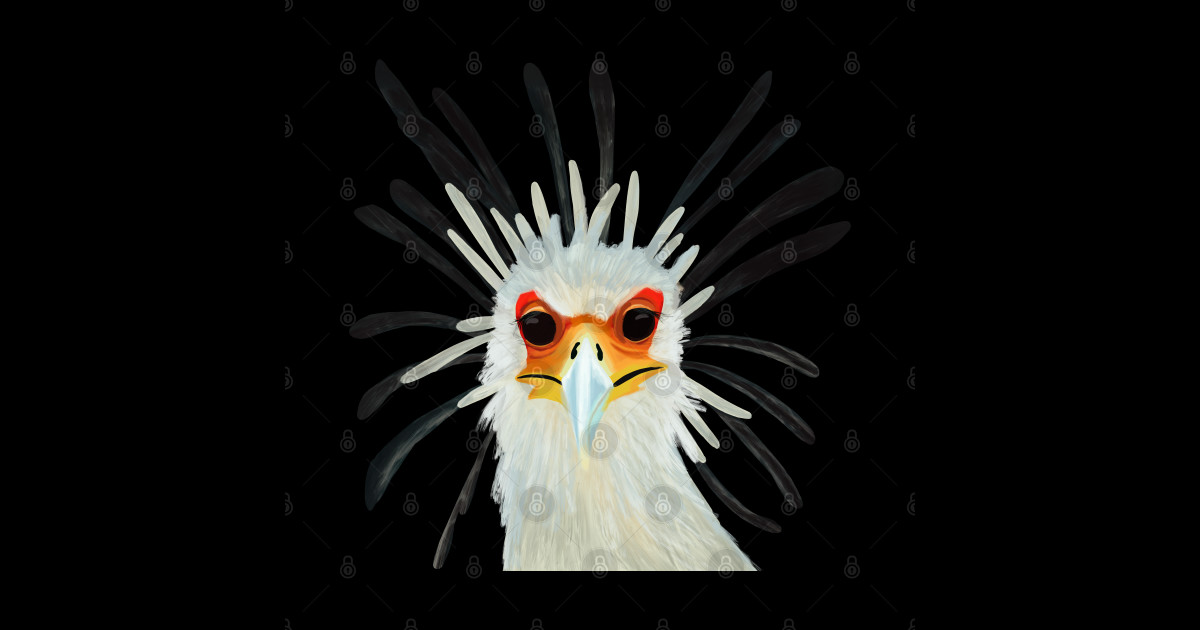 Cool African Secretary Bird - Secretary Bird - Sticker | TeePublic