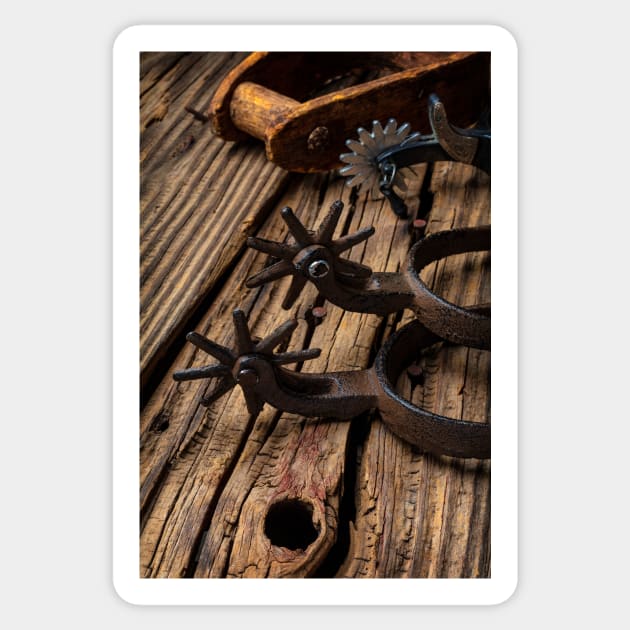 Old Rusty Spurs - Spur - Sticker | TeePublic