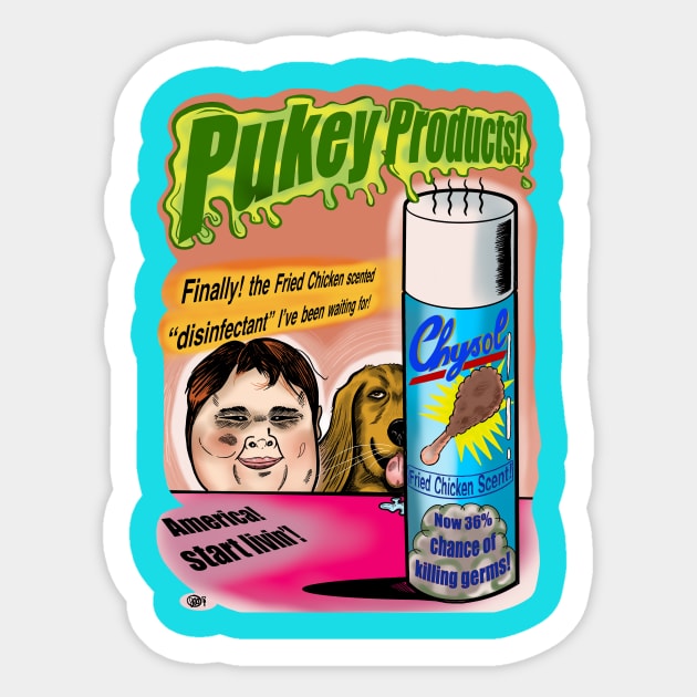 Pukey Products 1 "Chysol" - Lysol - Sticker | TeePublic