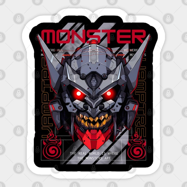 Mecha Monster Design, Mecha Vampire - Monster - Sticker | TeePublic