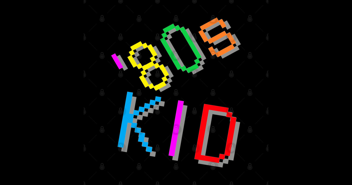 '80s Kid. Colorful Retro Design. (Black Background) - 80s Kid - Posters ...