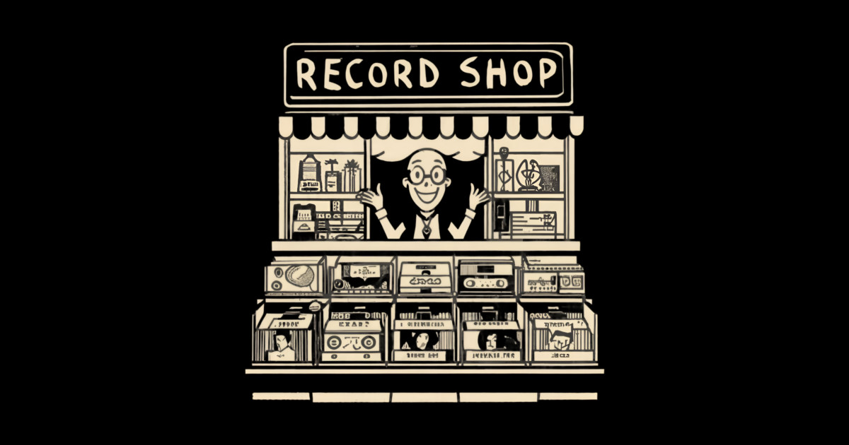 Record shop - Music - Sticker | TeePublic