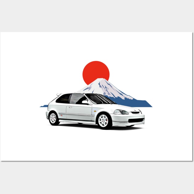 Civic Fuji JDM Japan Print - Classic - Posters and Art Prints | TeePublic