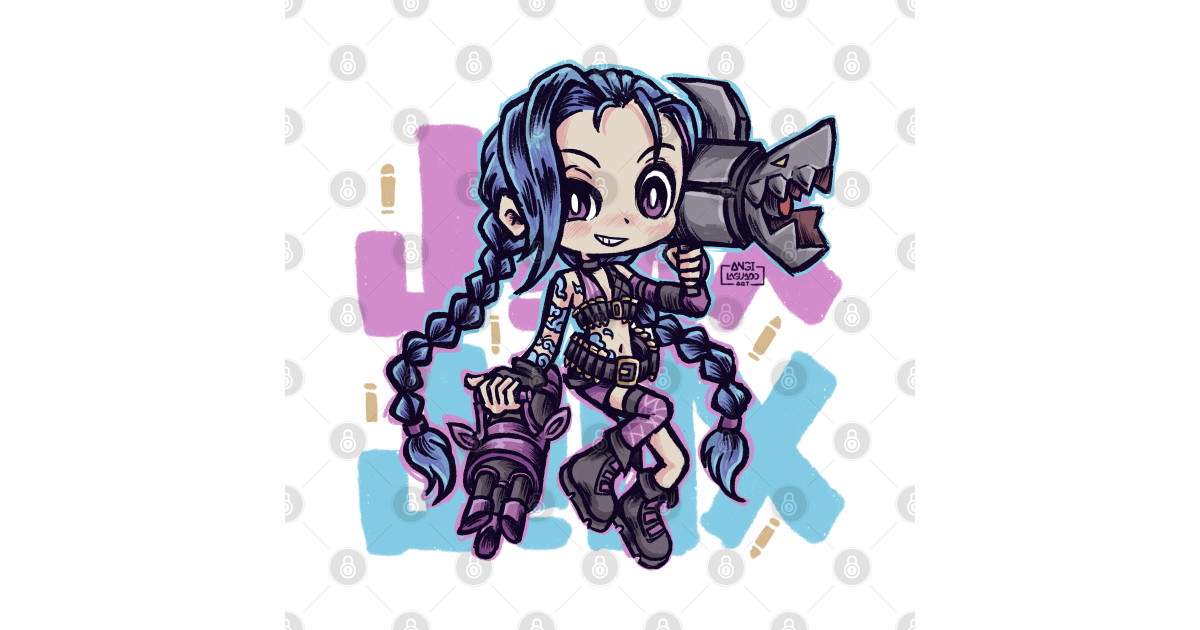 jinx chibi - Chibi - T-Shirt | TeePublic
