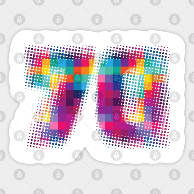70th Milestone Birthday - 70th - Sticker | TeePublic