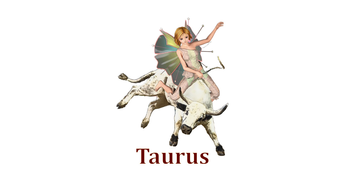 Taurus fairy girl riding a bull T-shirt - Taurus Woman - T-Shirt ...