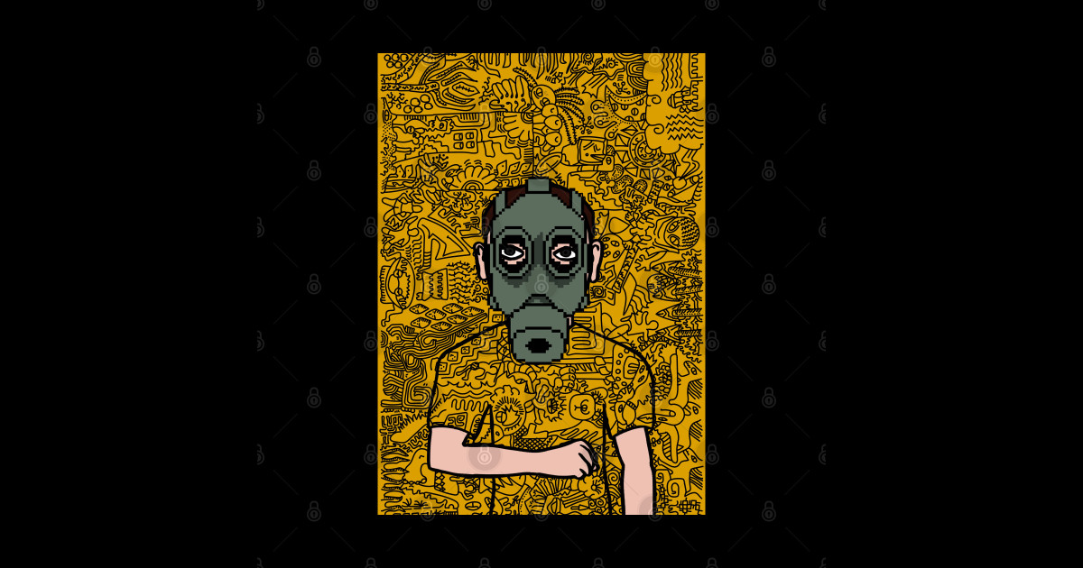 The Bearded Badger NFT - Pixelated Intrigue: Male Character with Dark ...