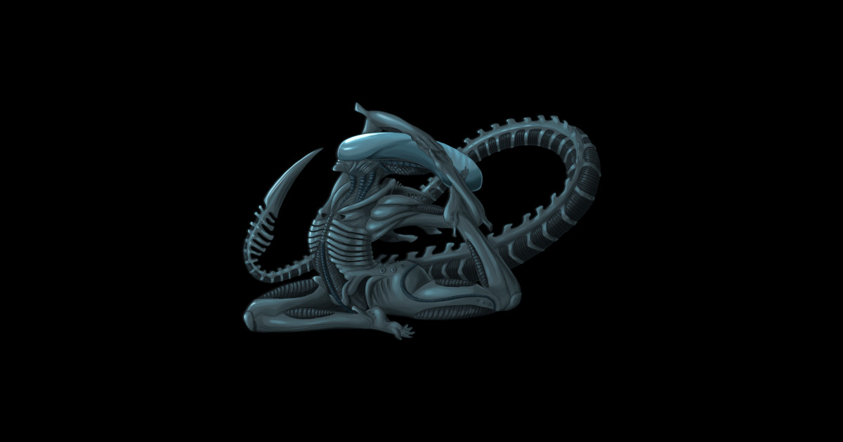 Alien yoga - Xenomorph - Sticker | TeePublic