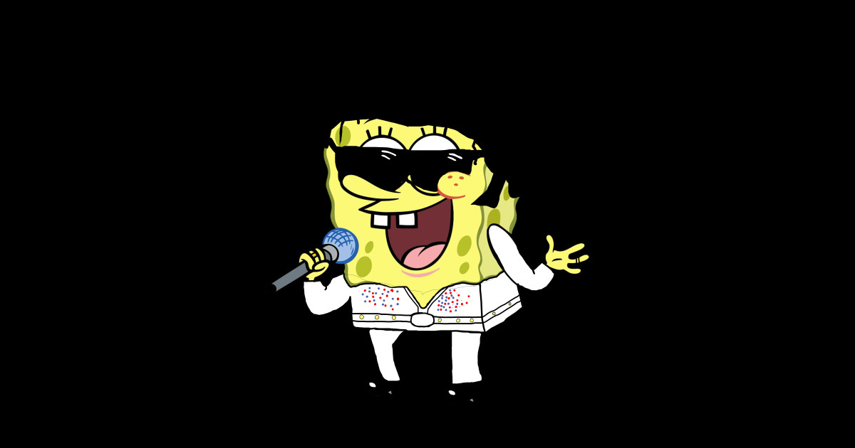Elvis Spongebob - Elvis - Sticker | TeePublic