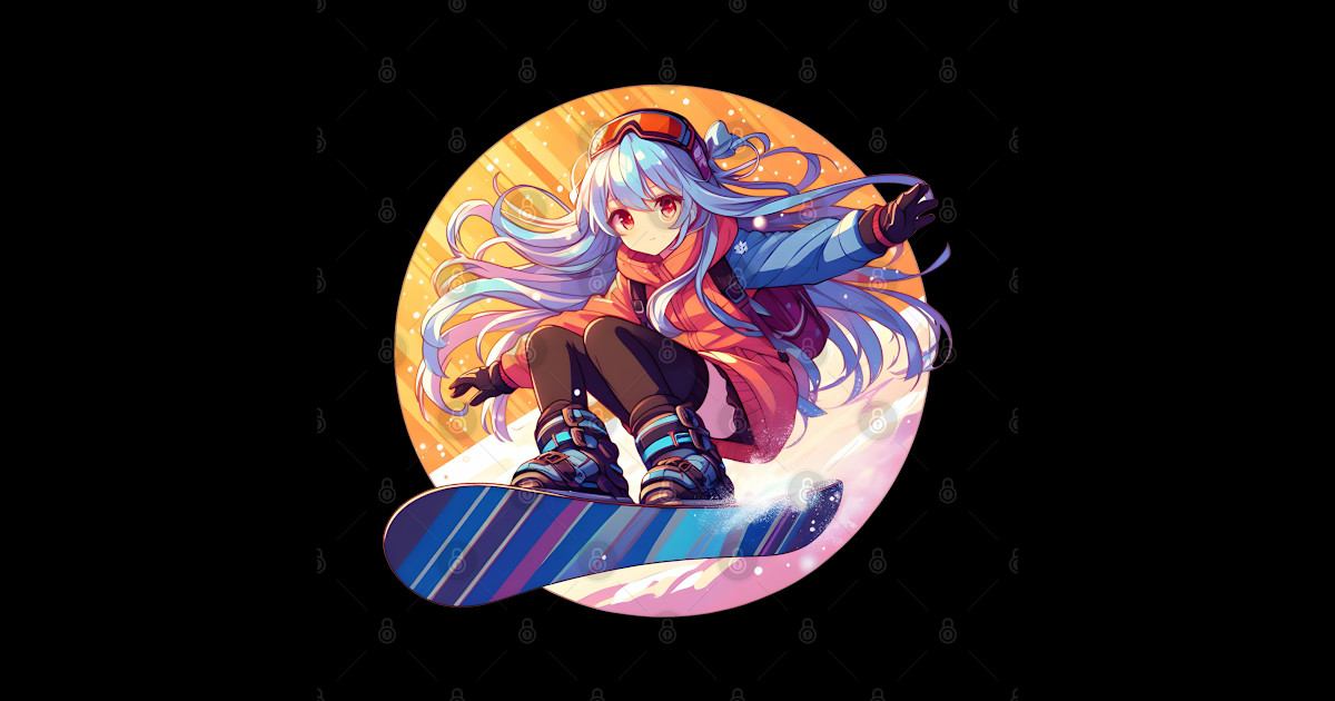Ice skating anime girl - Ice Skating - Sticker | TeePublic
