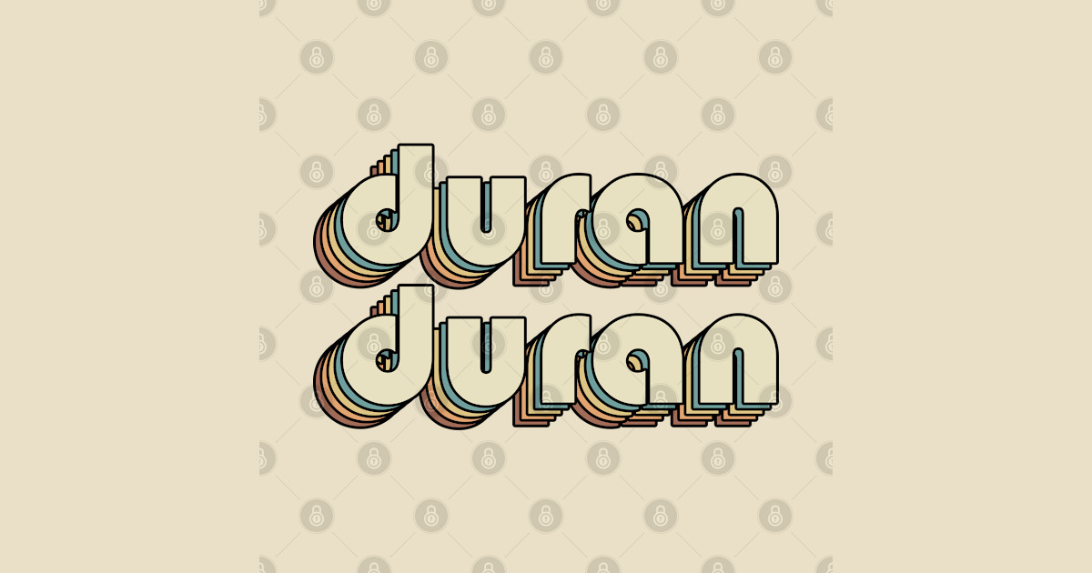 Duran Duran // Retro Rainbow Typography Style // 70s - Duran Duran - T ...